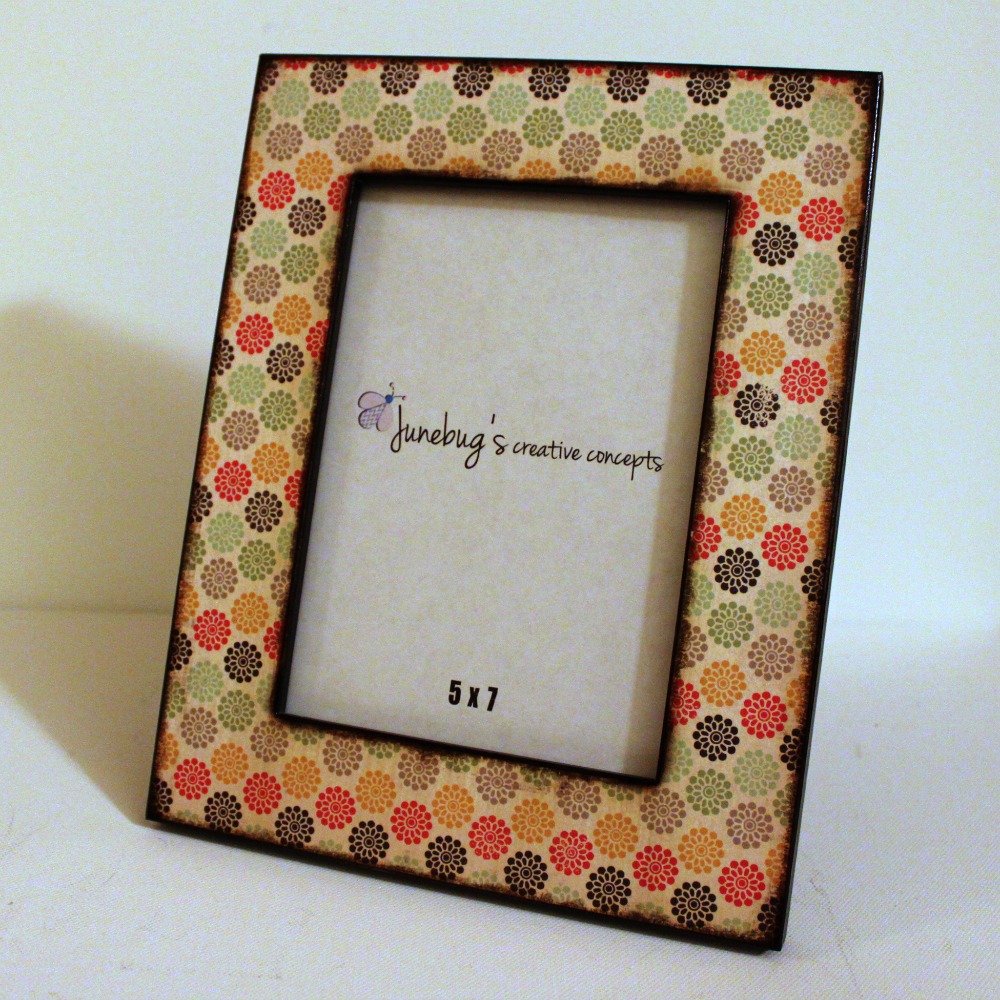 5x7 Wood Photo Frame Cute Flower Print on Luulla